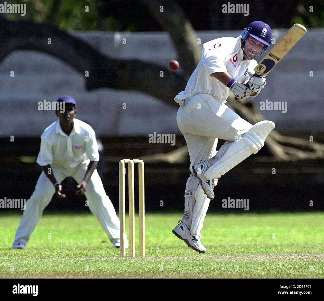 Sport cricket action batting graham thorpe hi-res stock photography and ...