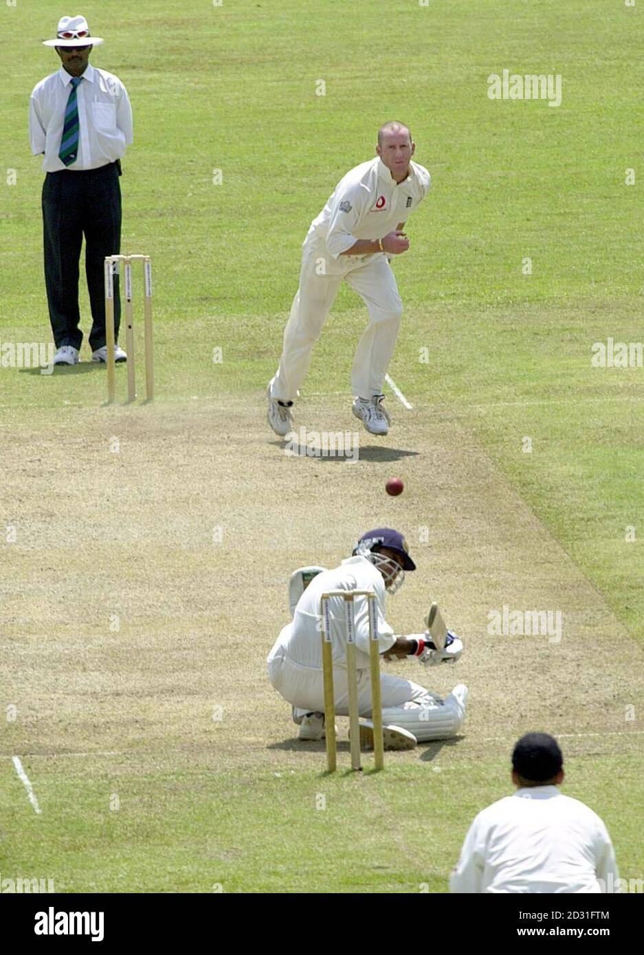 England bowler Craig White (2nd from top) bowls a bouncer at Sri Lanka ...