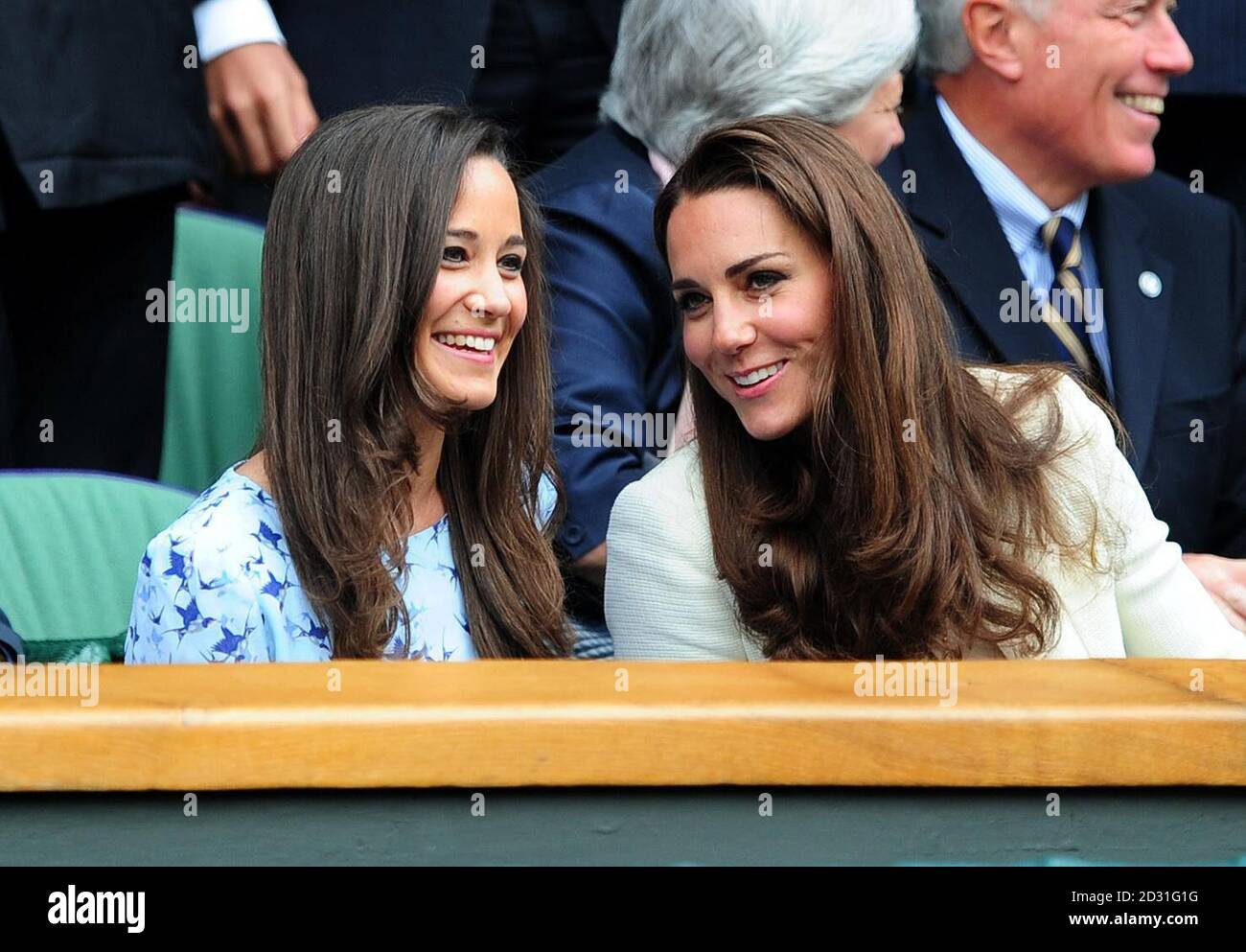 The Duchess of Cambridge and Pippa Middleton (left) in the Royal Box ...