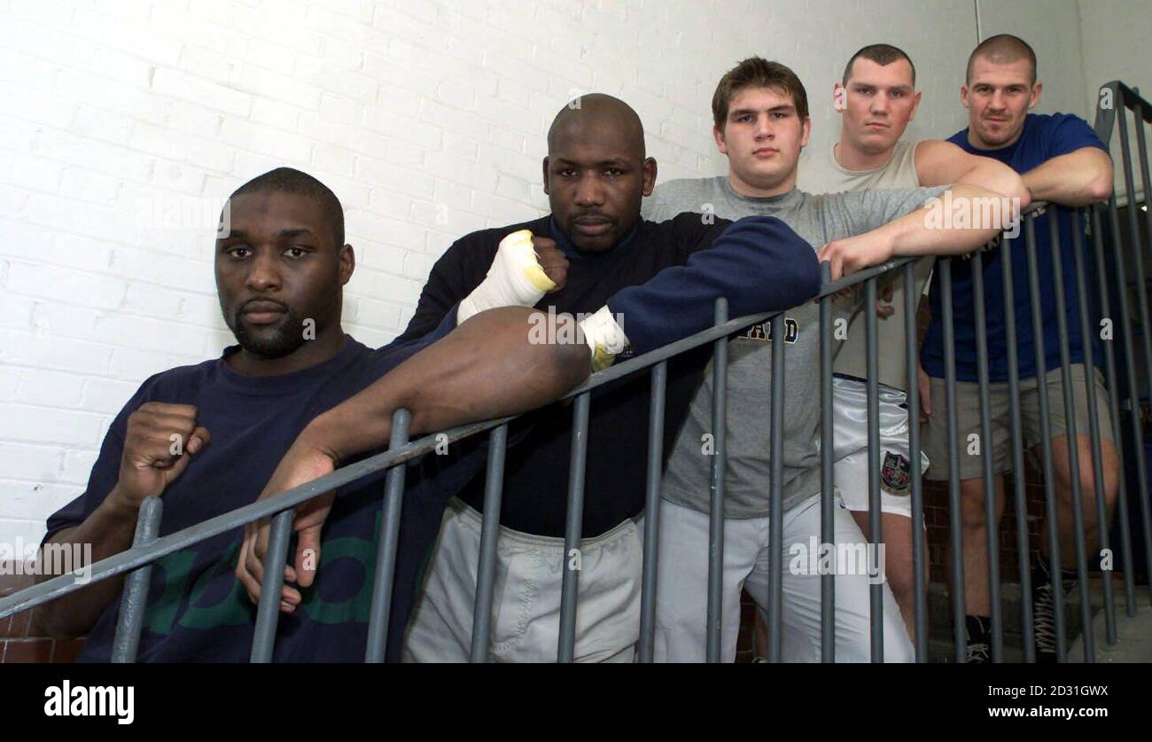 Boxers (from left) Danny Williams, Julius Francis, John Mcdermott, Mark ...