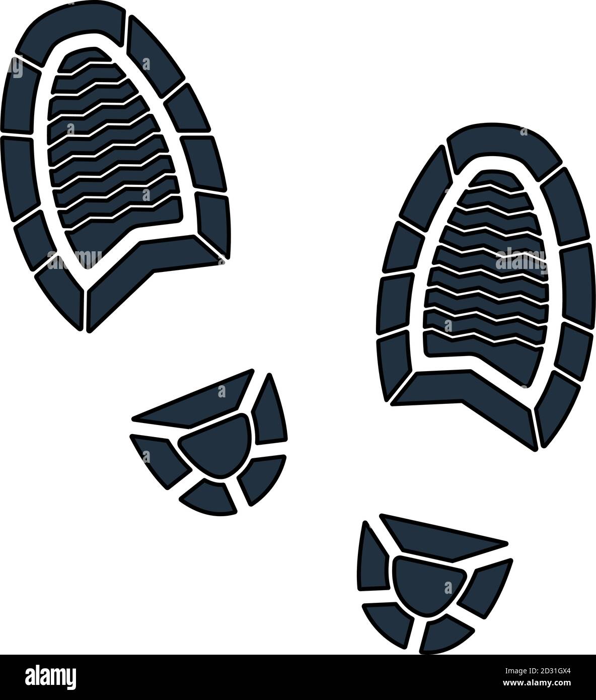 Man Footprint Icon. Editable Outline With Color Fill Design. Vector ...