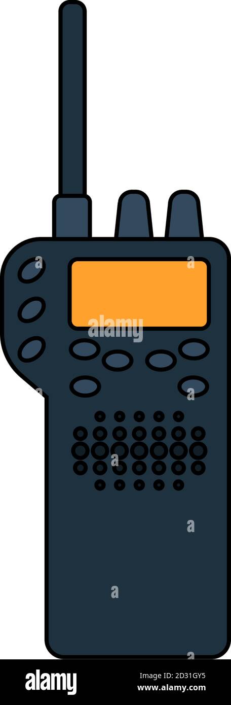 Police Radio Icon. Editable Outline With Color Fill Design. Vector ...