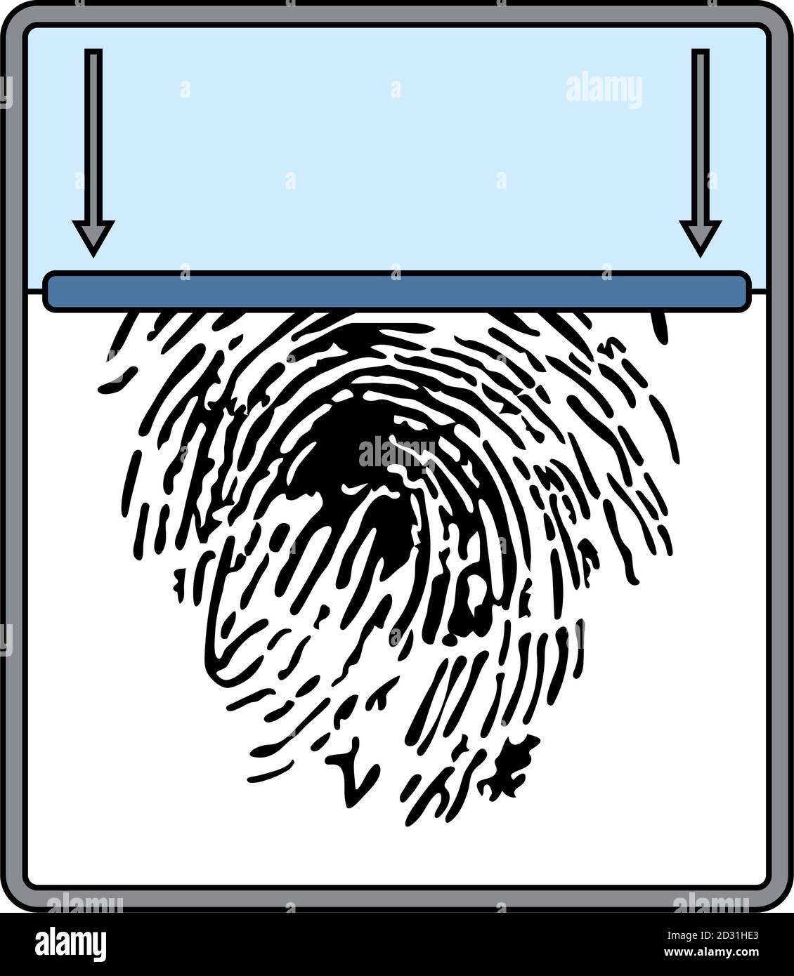 Fingerprint Scan Icon. Editable Outline With Color Fill Design. Vector ...