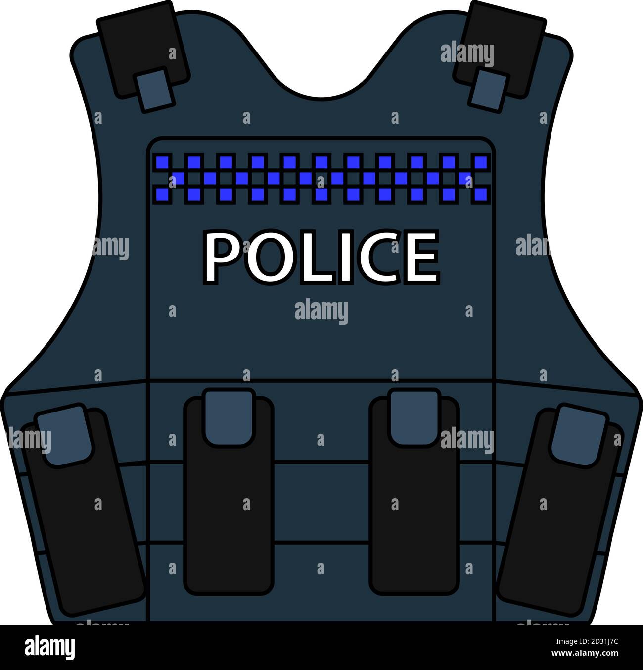 Police Vest Icon. Editable Outline With Color Fill Design. Vector ...