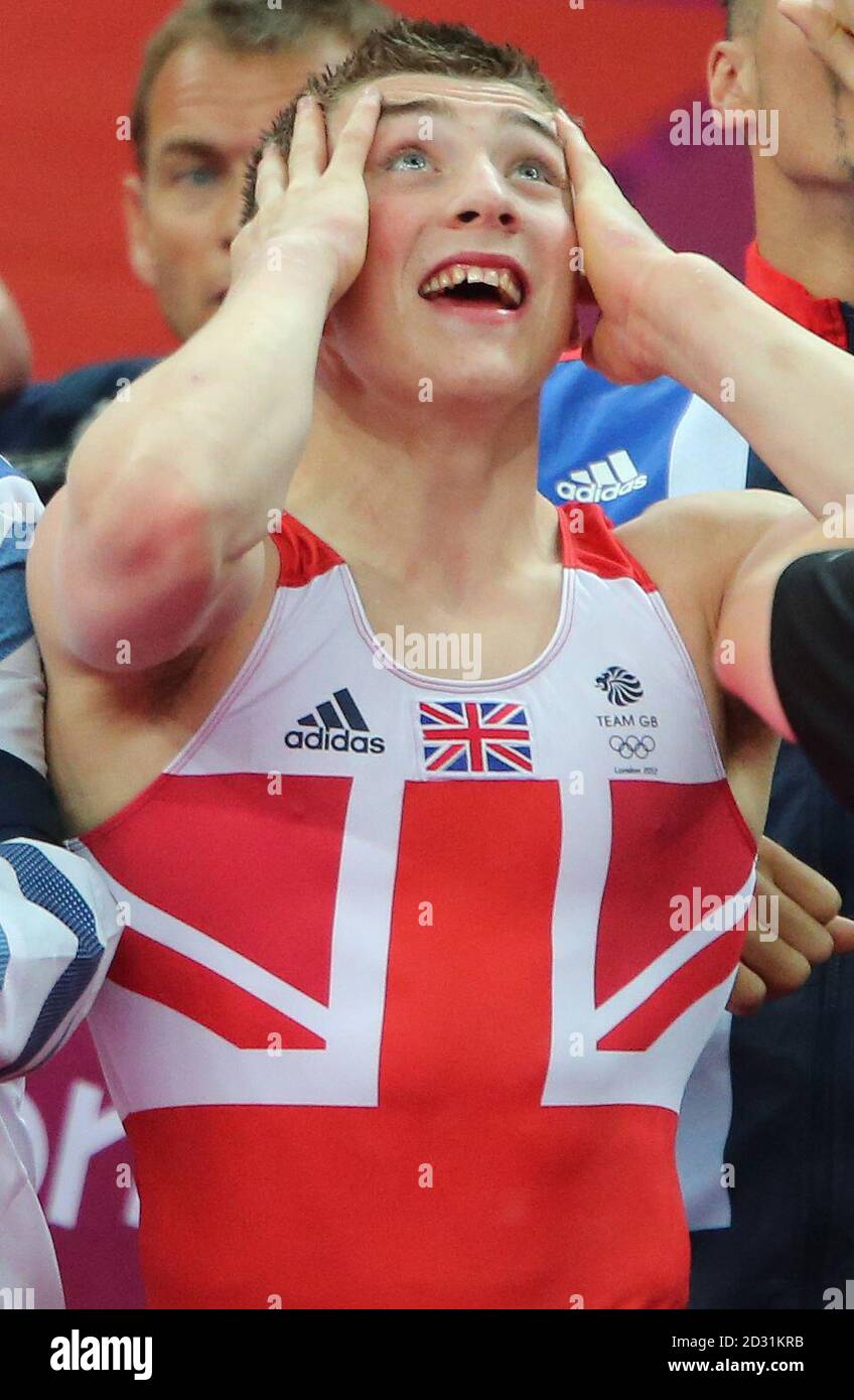 Great Britain's Sam Oldham celebrates after winning the bronze medals ...