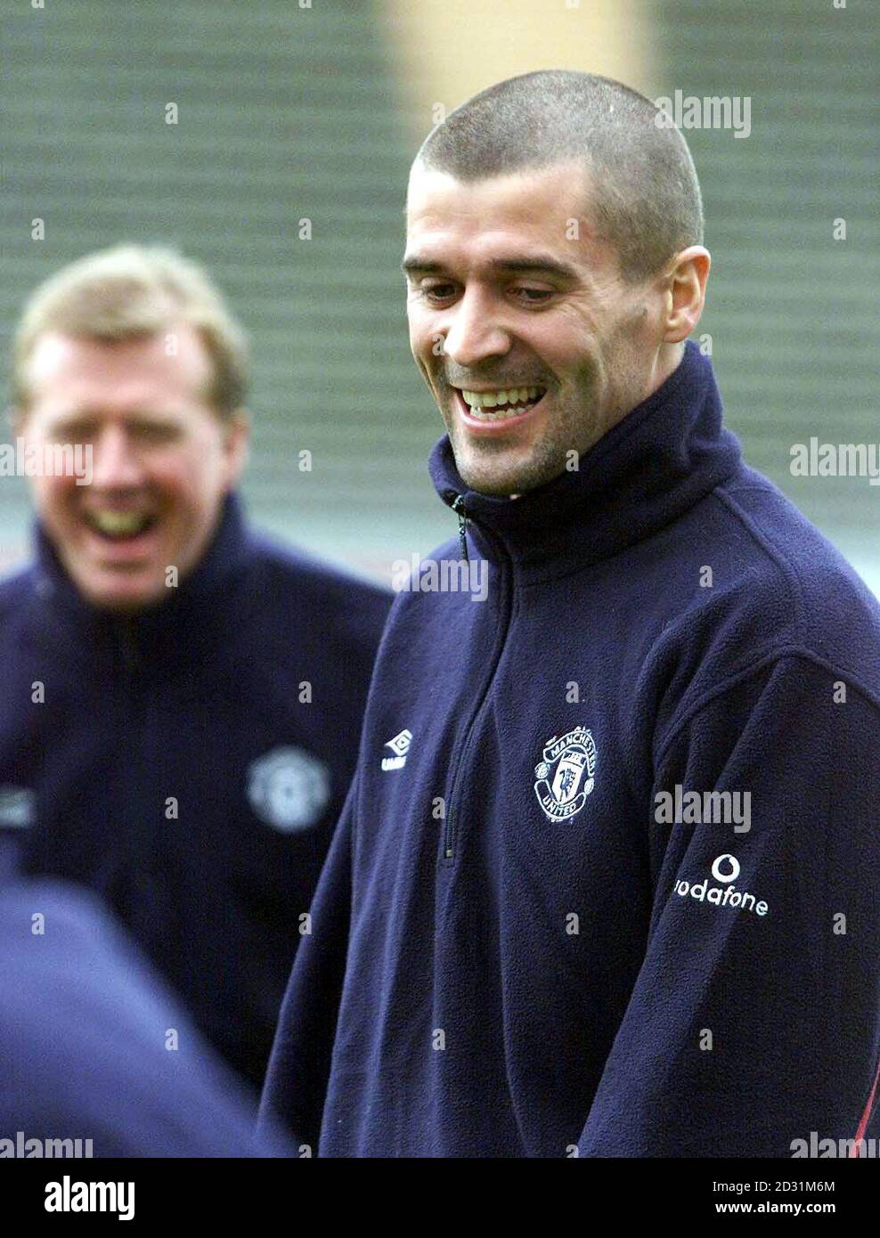 Manchester United's Roy Keane during training at the Olympic Stadium ...