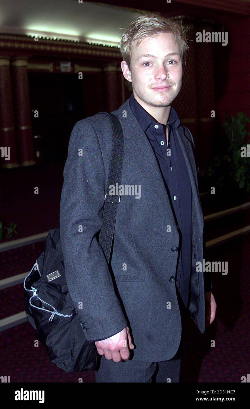 Actor Adam Rickitt, who stars in the show, at the after-performance ...