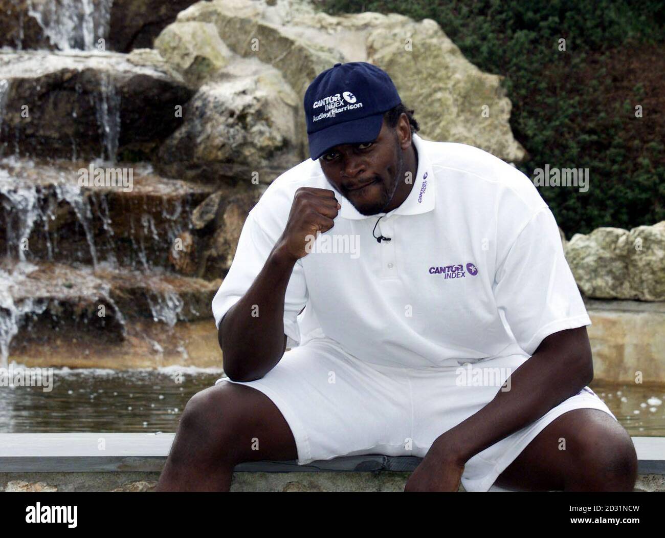 Boxer Audley Harrison poses for photographers at his training retreat ...