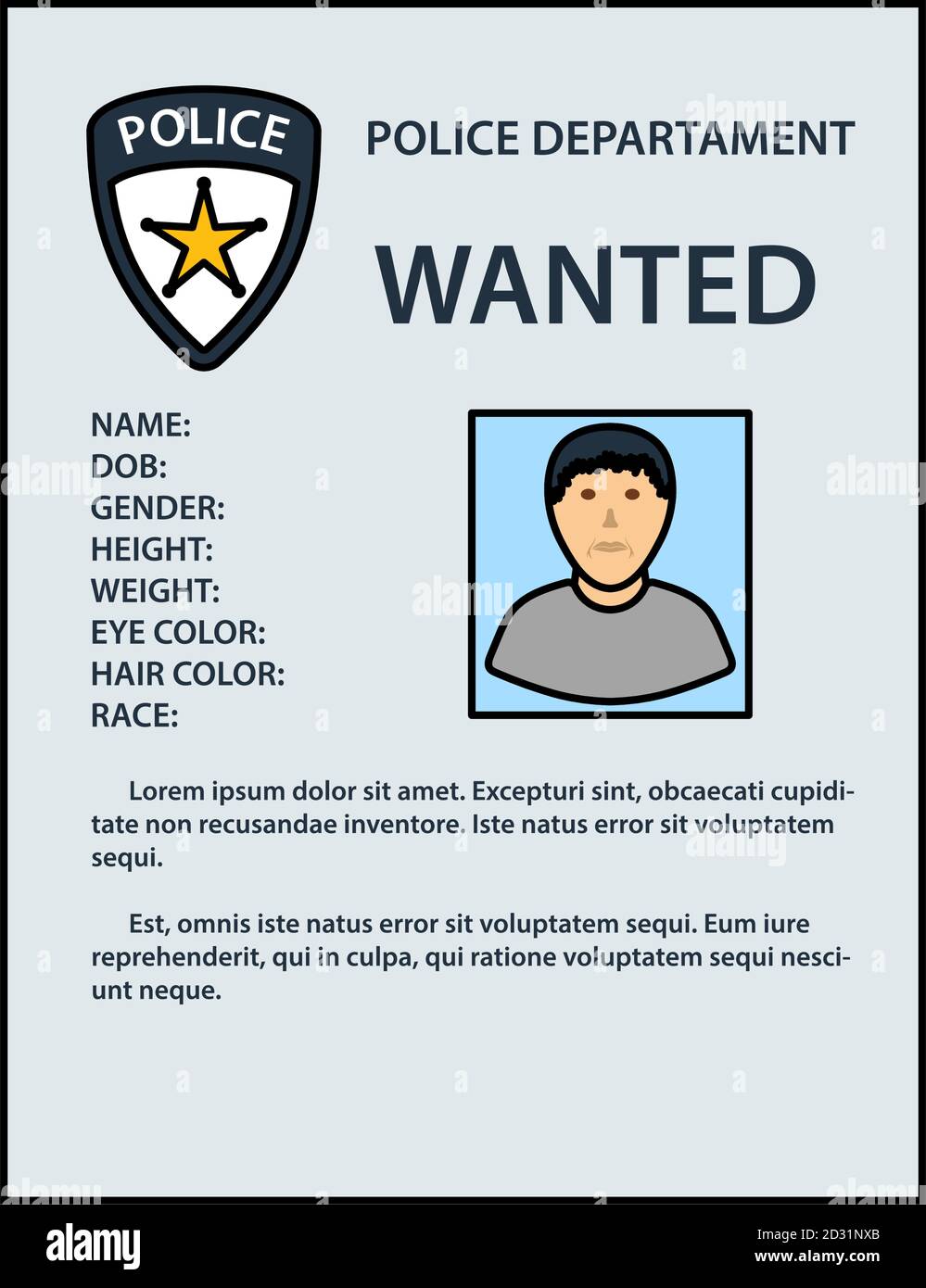 Police Wanted Poster Template