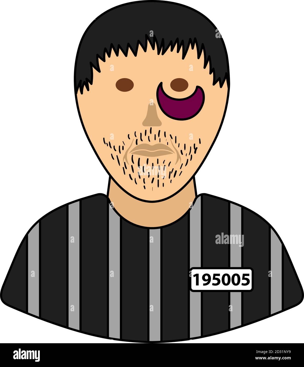 Prisoner Icon. Editable Outline With Color Fill Design. Vector ...