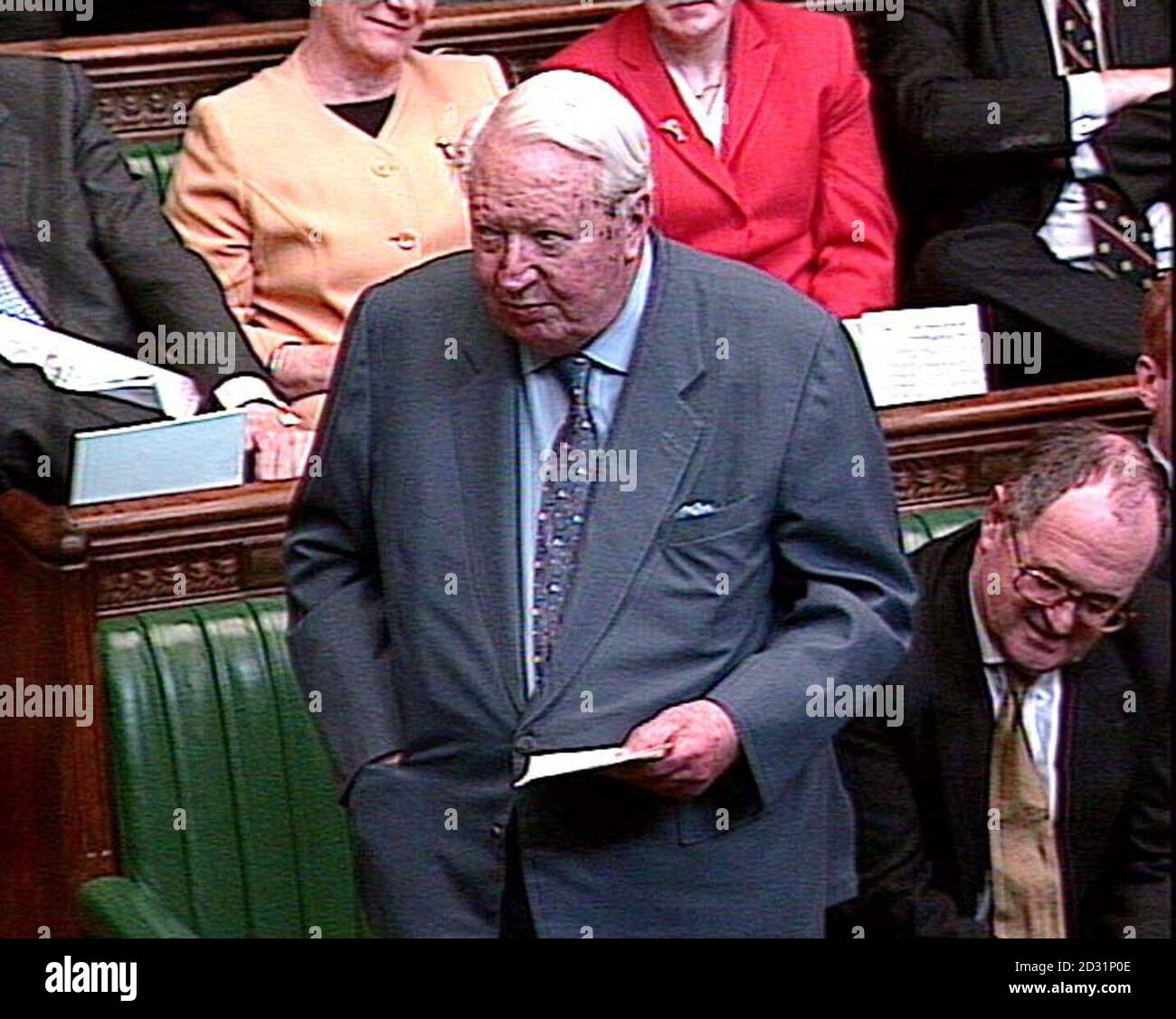 Former Prime Minister Sir Edward Heath makes a personal statement to ...