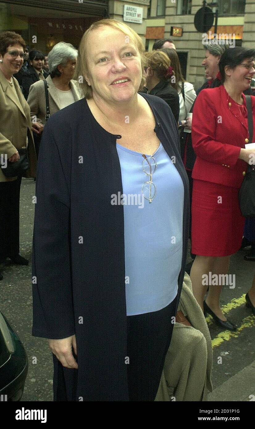 Cabinet Office Minister Mo Mowlam arriving at the London Palladium for ...