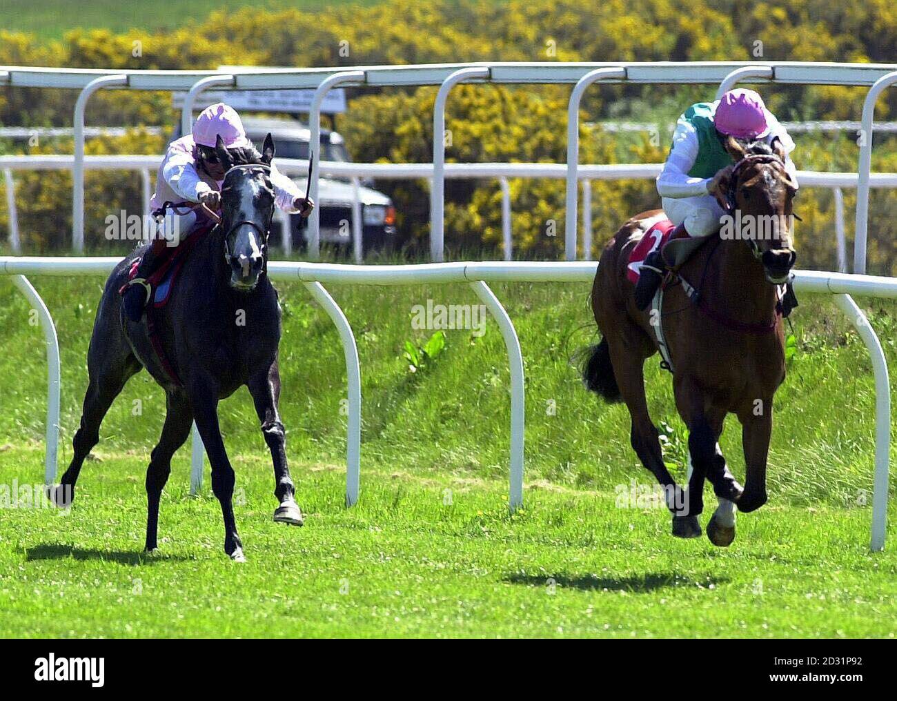 But is placed second after a stewards enquiry hi-res stock photography ...