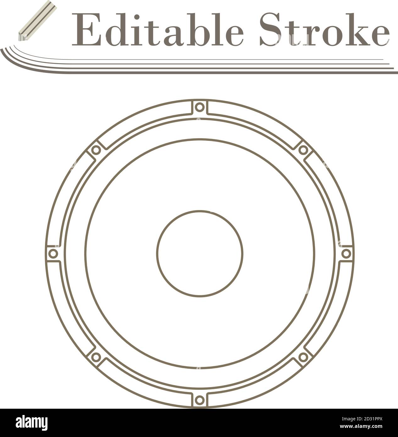 Loudspeaker Icon. Editable Stroke Simple Design. Vector Illustration ...