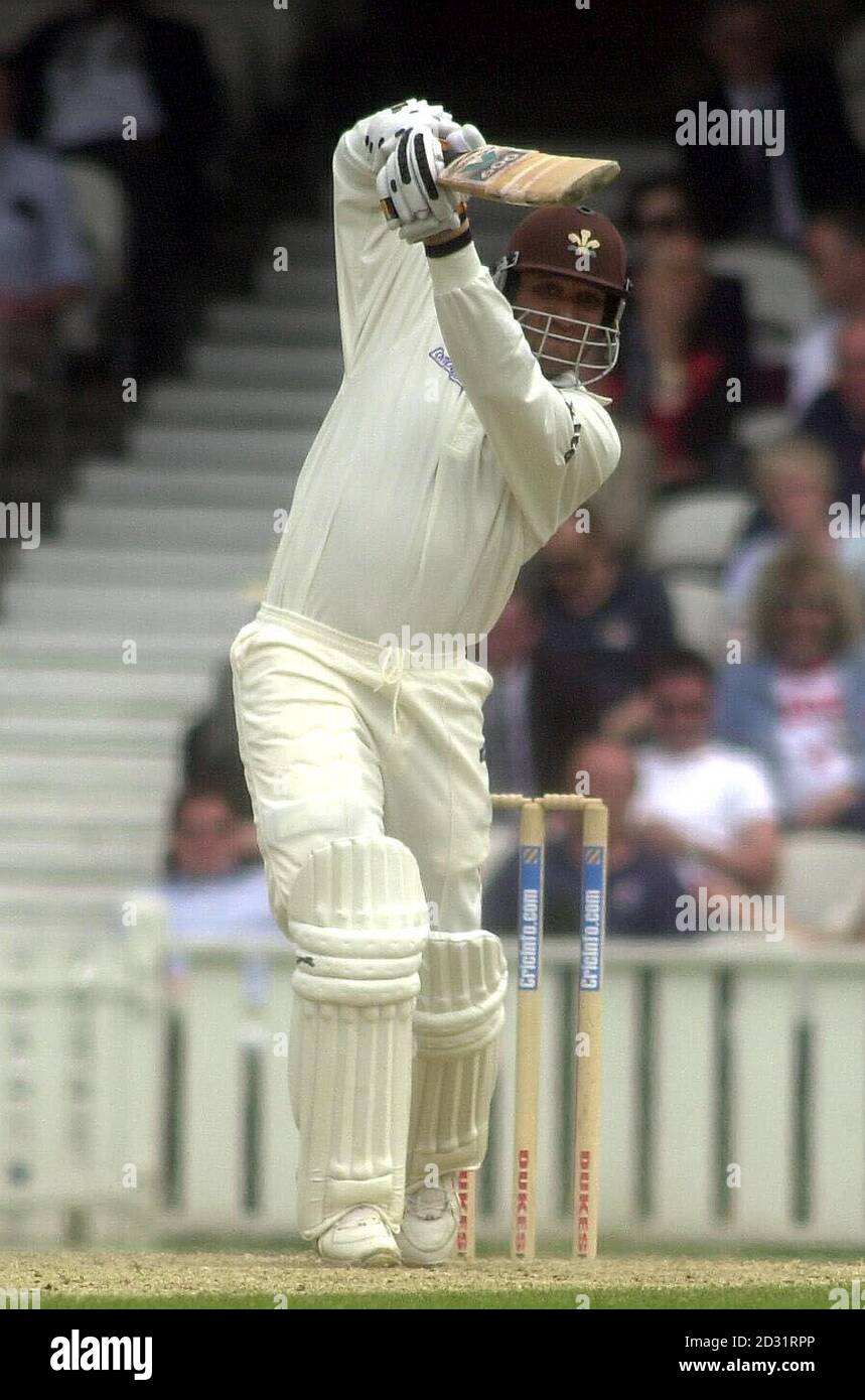 Sport cricket batting action mark butcher hi-res stock photography and ...