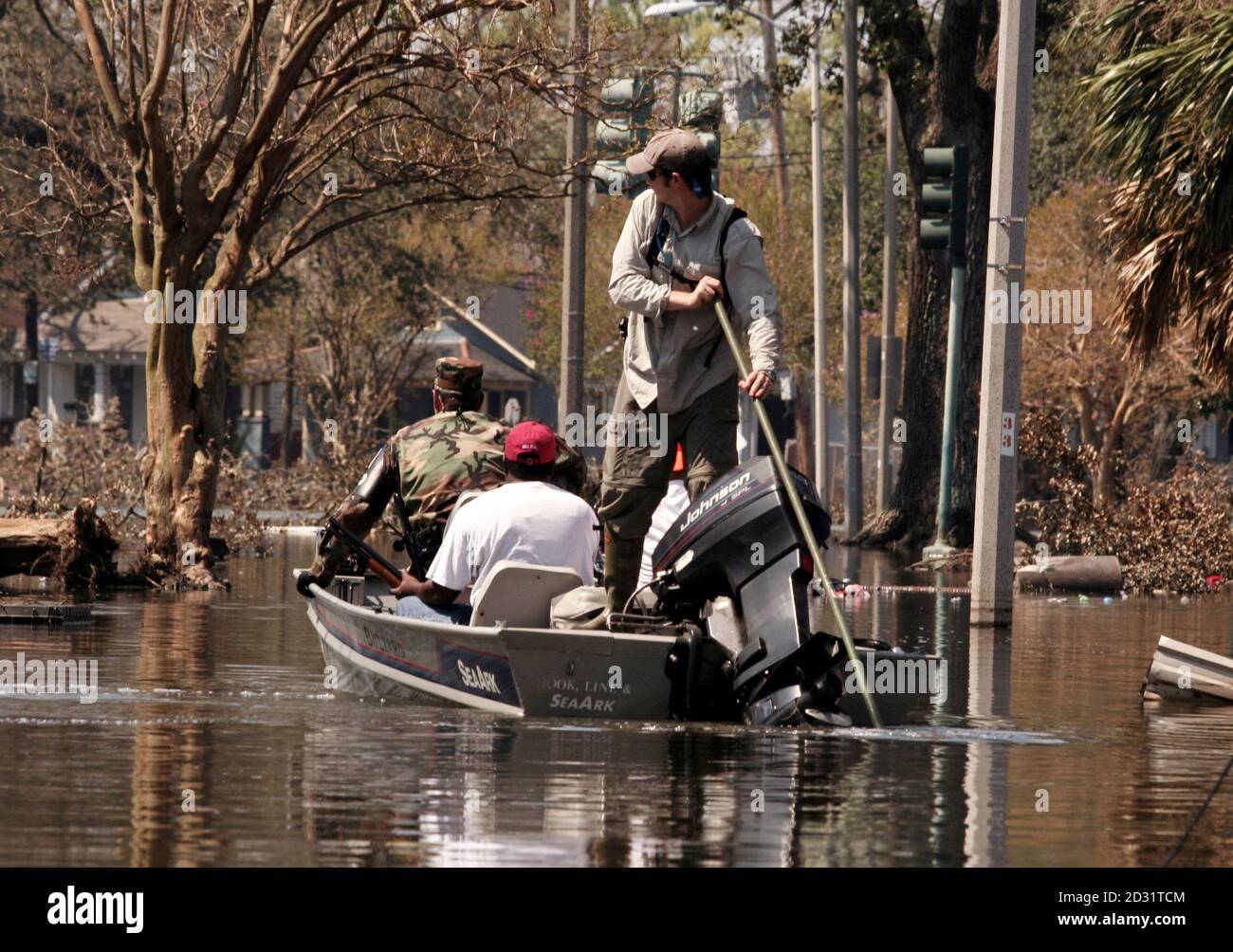 Hurricane katrina rescue boats hi-res stock photography and images - Alamy