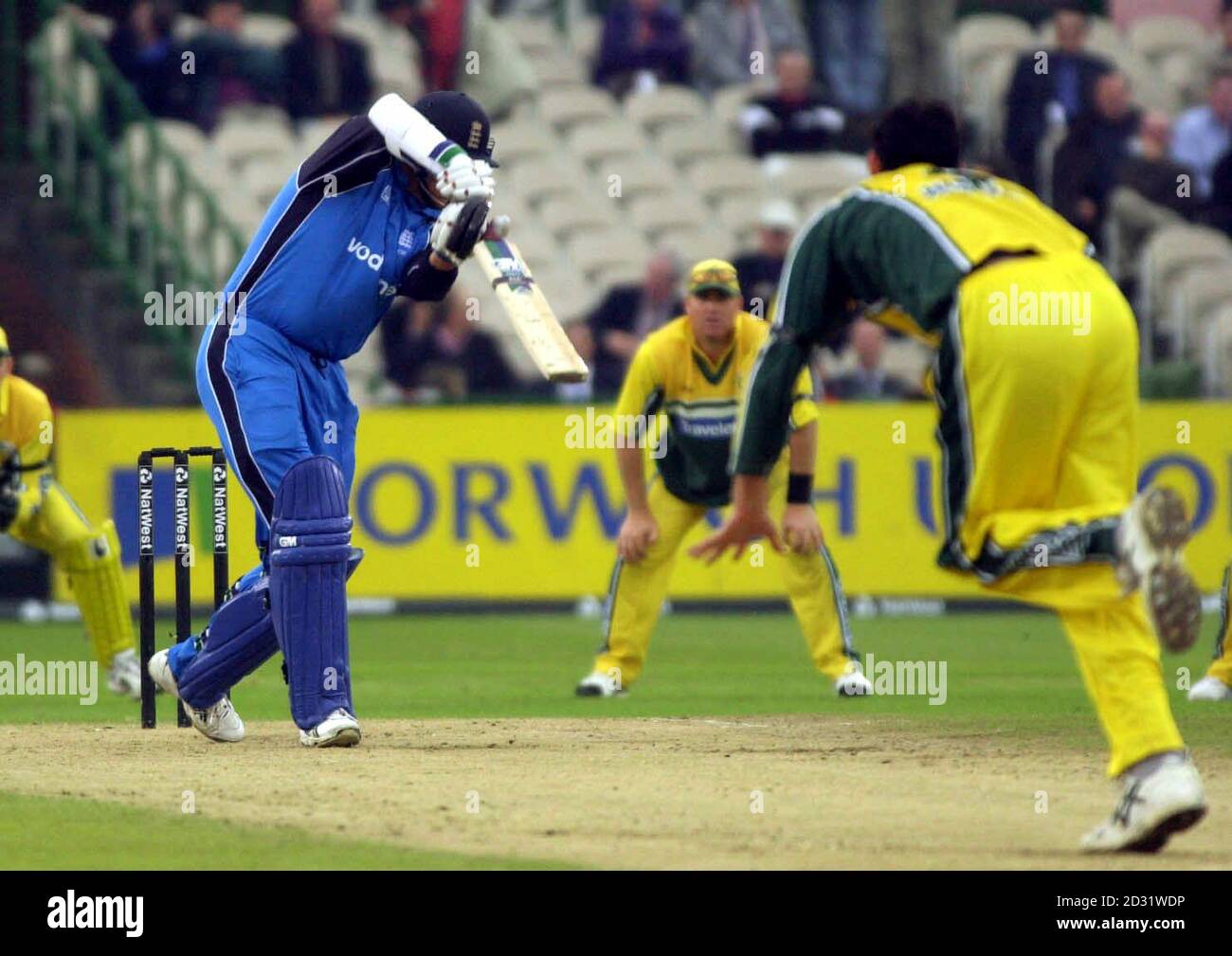 Australias bowler jason gillespie during hi-res stock photography and ...