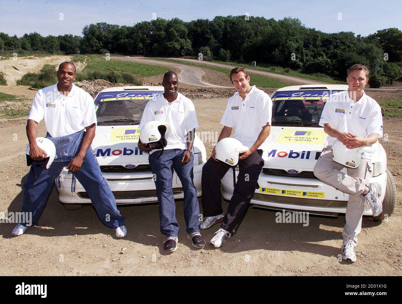 Members of the Norwich Union GB Team 4x400m relay squad (L-R) Du'aine ...