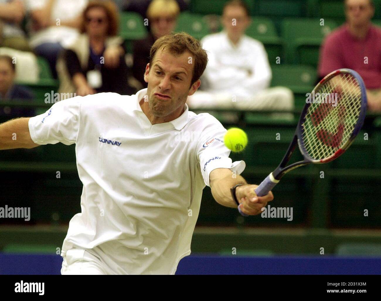 Great Britain's Greg Rusedski returns against fellow countryman Martin ...