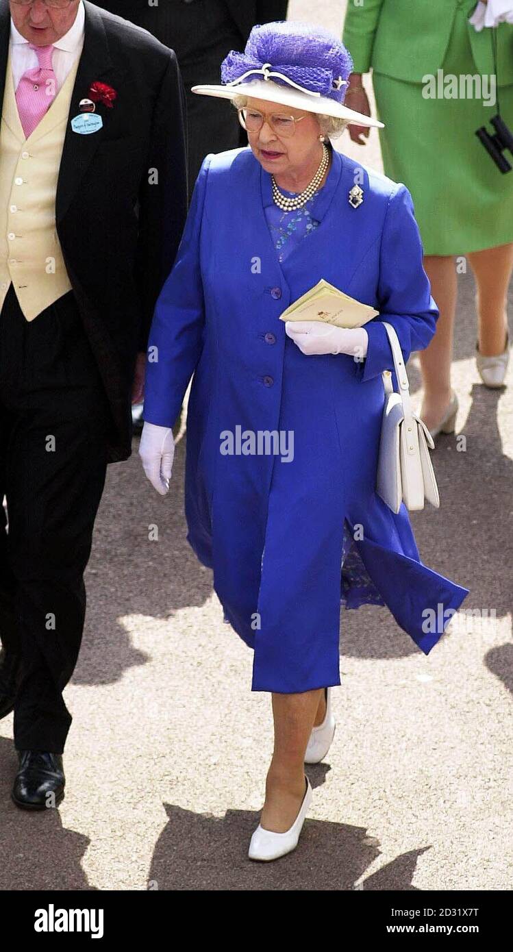 Queen Elizabeth II walks through the Royal Enclosure on the fourth day ...