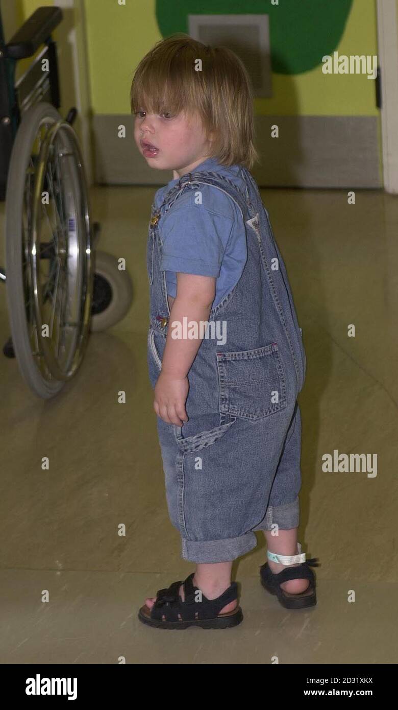 Toddler Job Robinson who fell 30ft from an open window and escaped ...