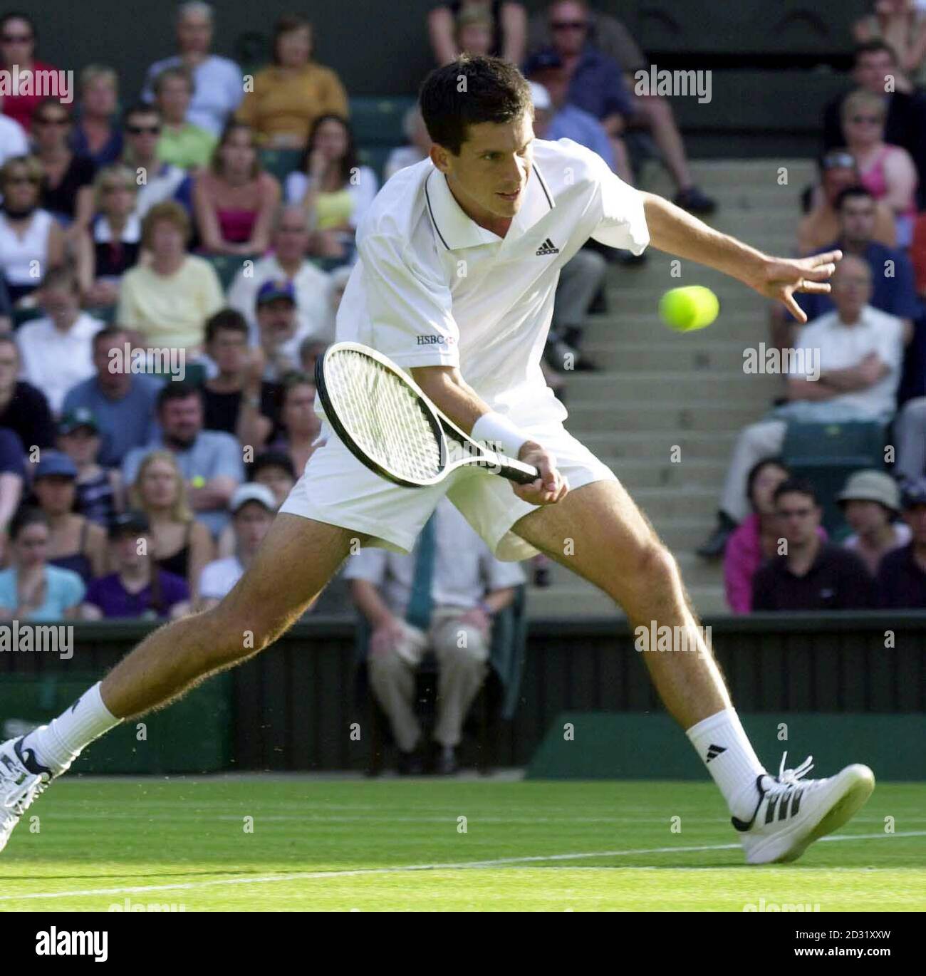 NO COMMERCIAL USE: Great Britain's Tim Henman in action against fellow ...