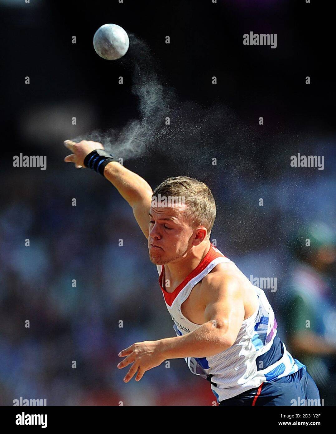 Great britains kyron duke action mens shot put hi-res stock photography ...