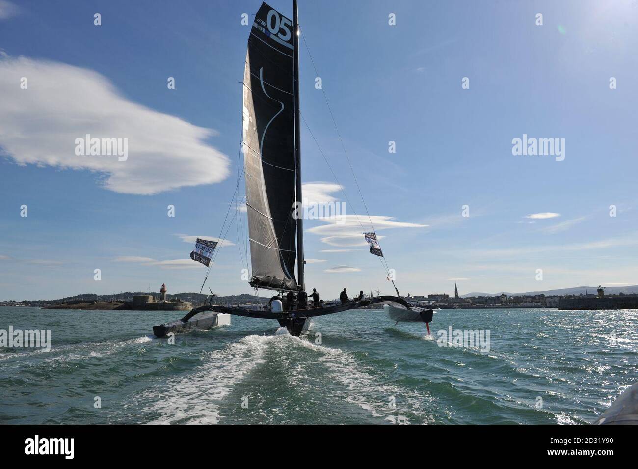 The MOD70 Spindrift Racing crew practicing ahead of the MOD70 European ...