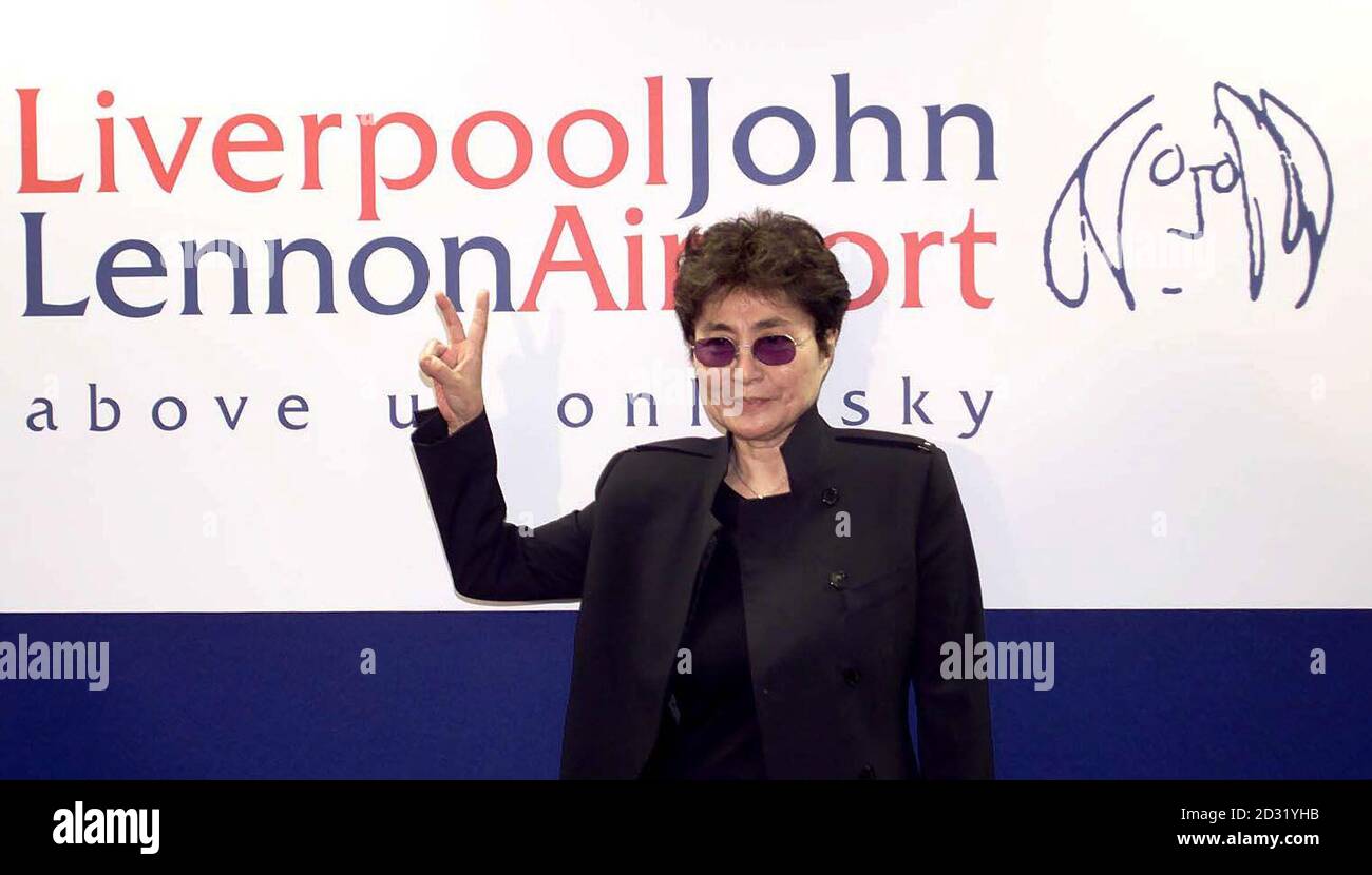 Yoko Ono, widow of singer John Lennon from the Beatles, visiting ...
