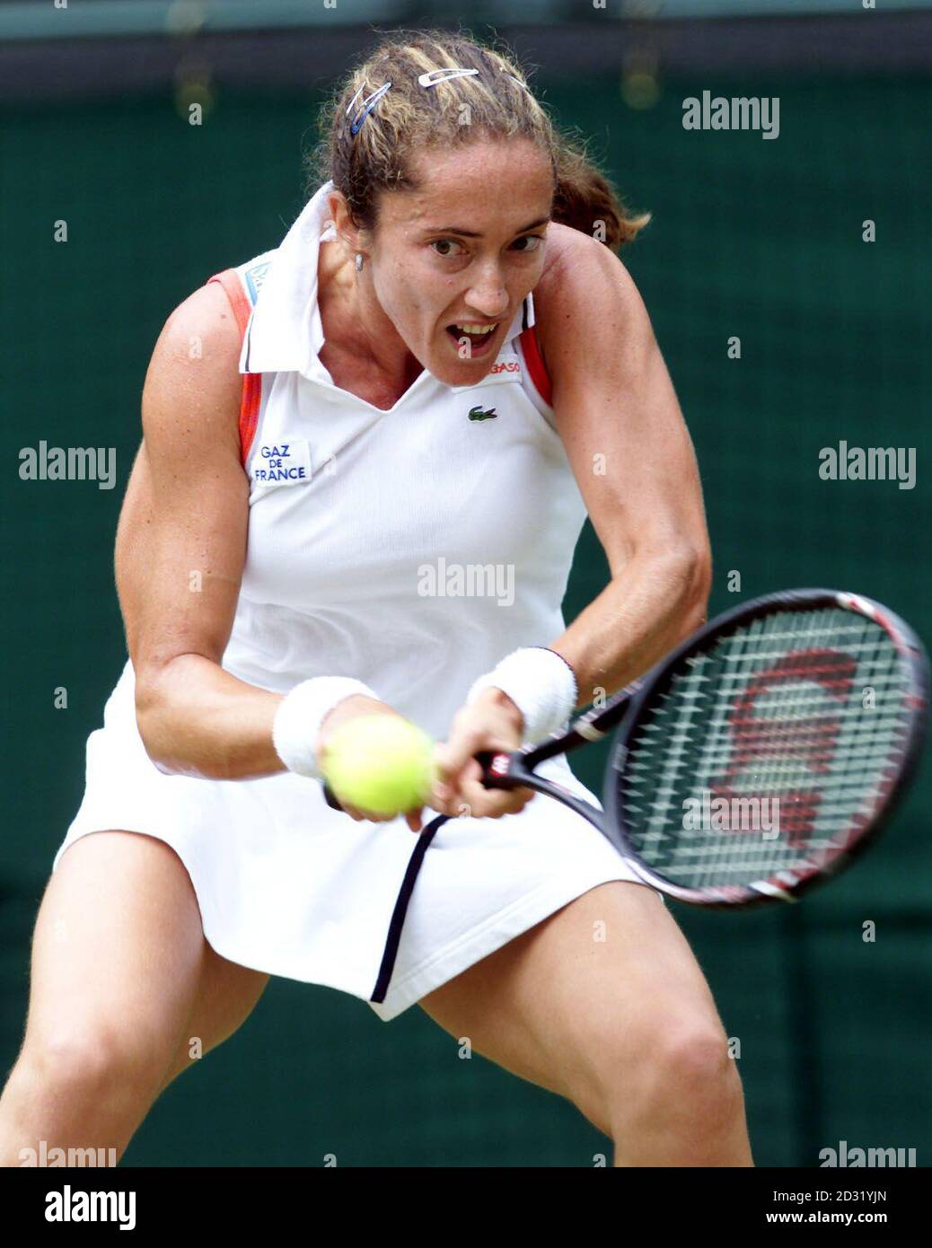 NO COMMERCIAL USE: Sandrine Testud of France in action against USA's ...