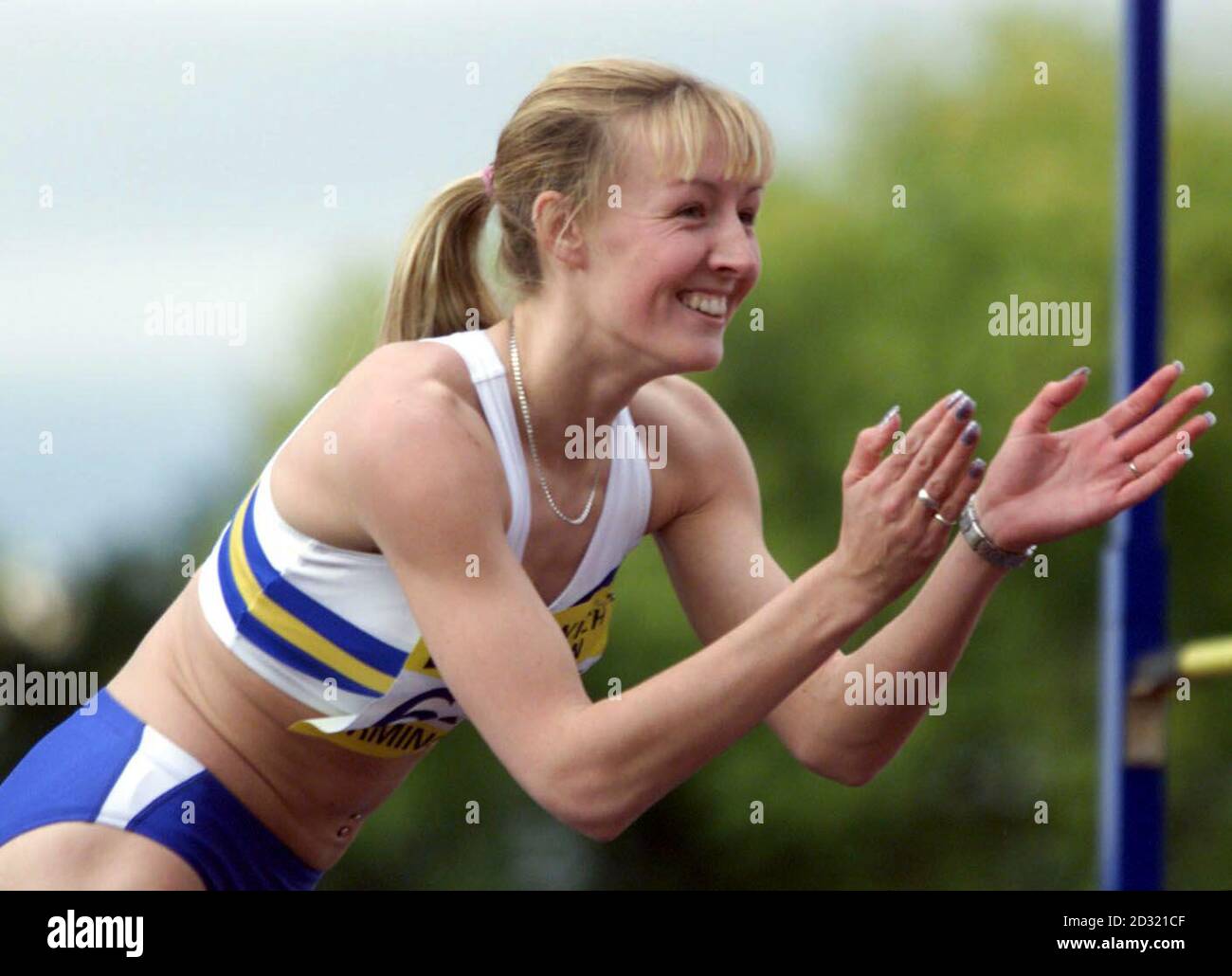 Debbie Harrison wins the womens High Jump during the Norwich Union ...