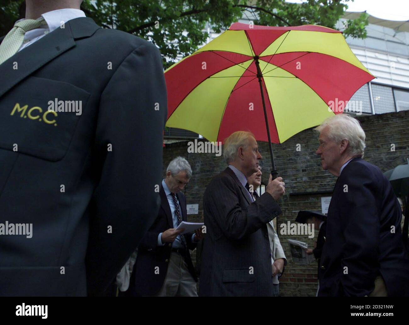 MCC Members wait to take up their seats in the pavillion at Lords ...