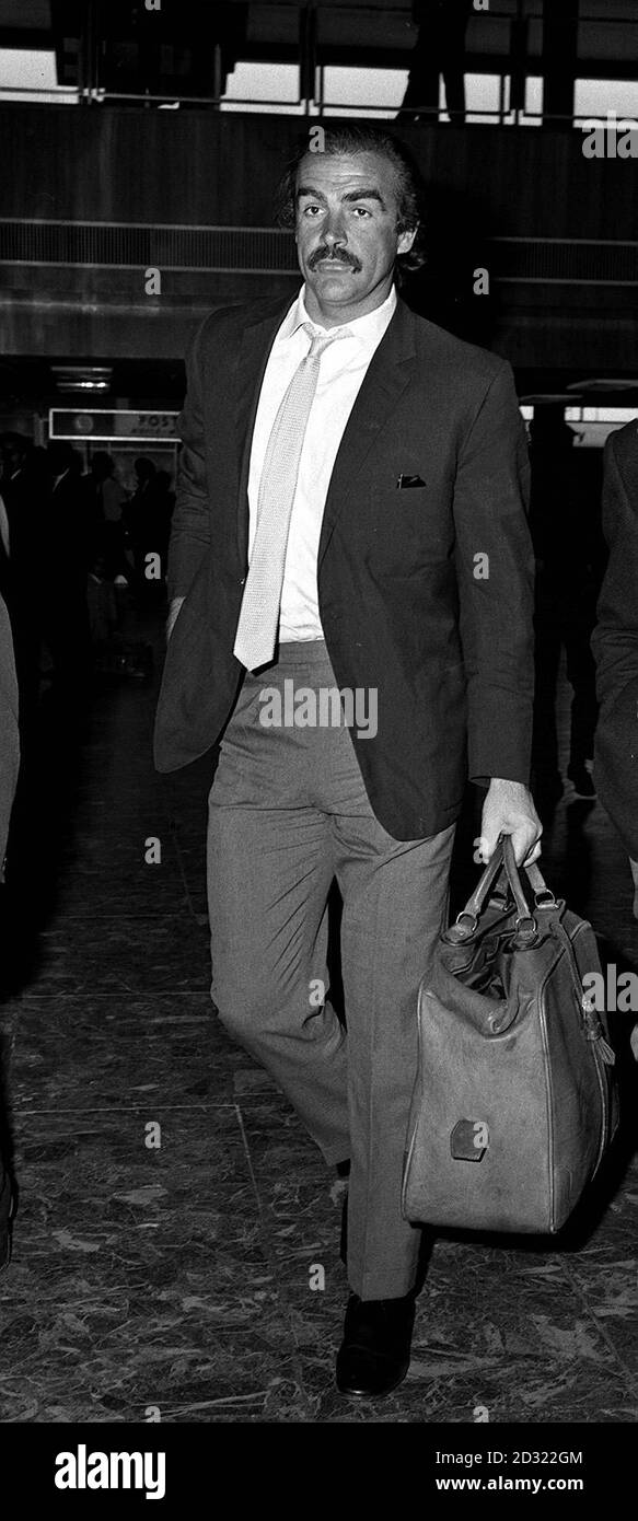 James Bond actor Sean Connery at Heathrow Airport prior to flying out ...
