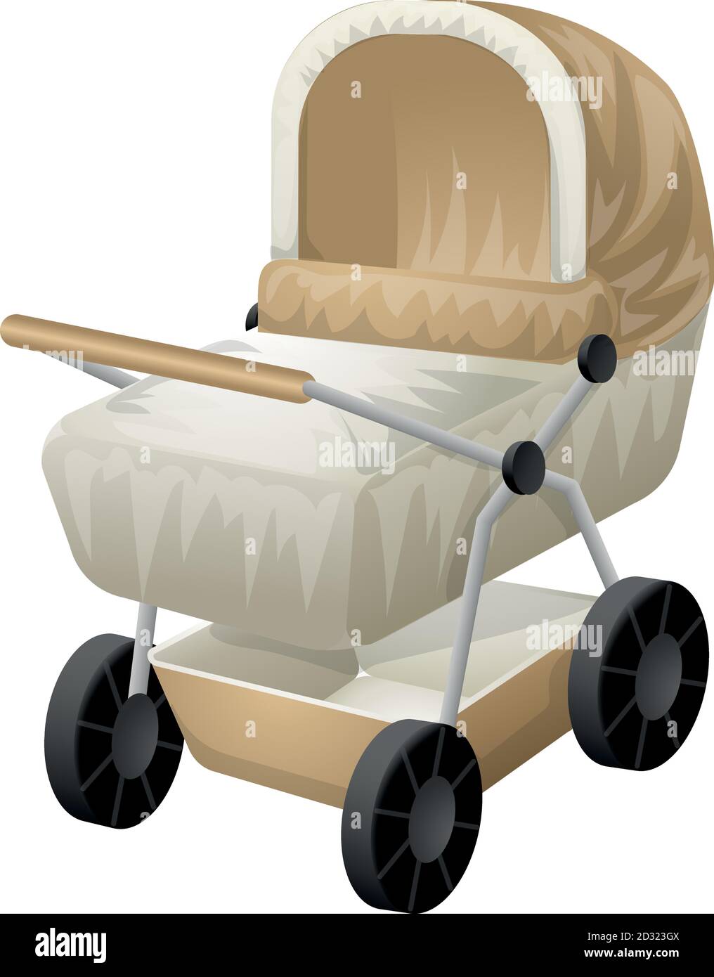 Textile pram baby icon. Cartoon of textile pram baby vector icon for ...