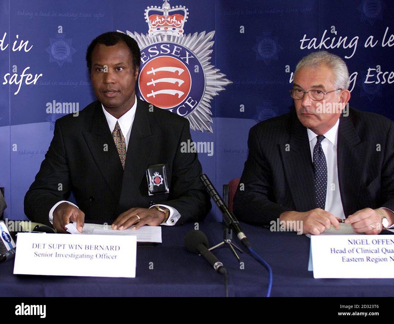 Detective Superintendent Win Bernard of Essex Police (L) and Nigel ...