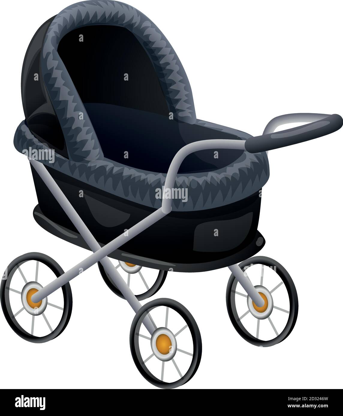Pram baby icon. Cartoon of pram baby vector icon for web design ...