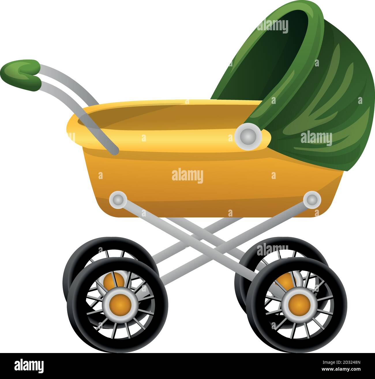 Modern pram icon. Cartoon of modern pram vector icon for web design ...