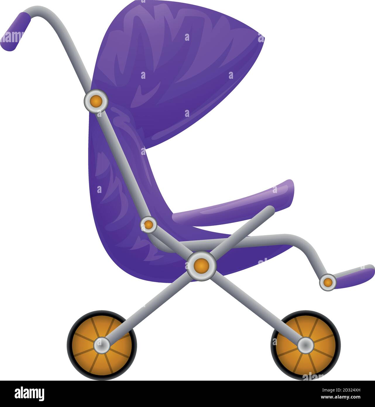 Baby stroller icon. Cartoon of baby stroller vector icon for web design ...
