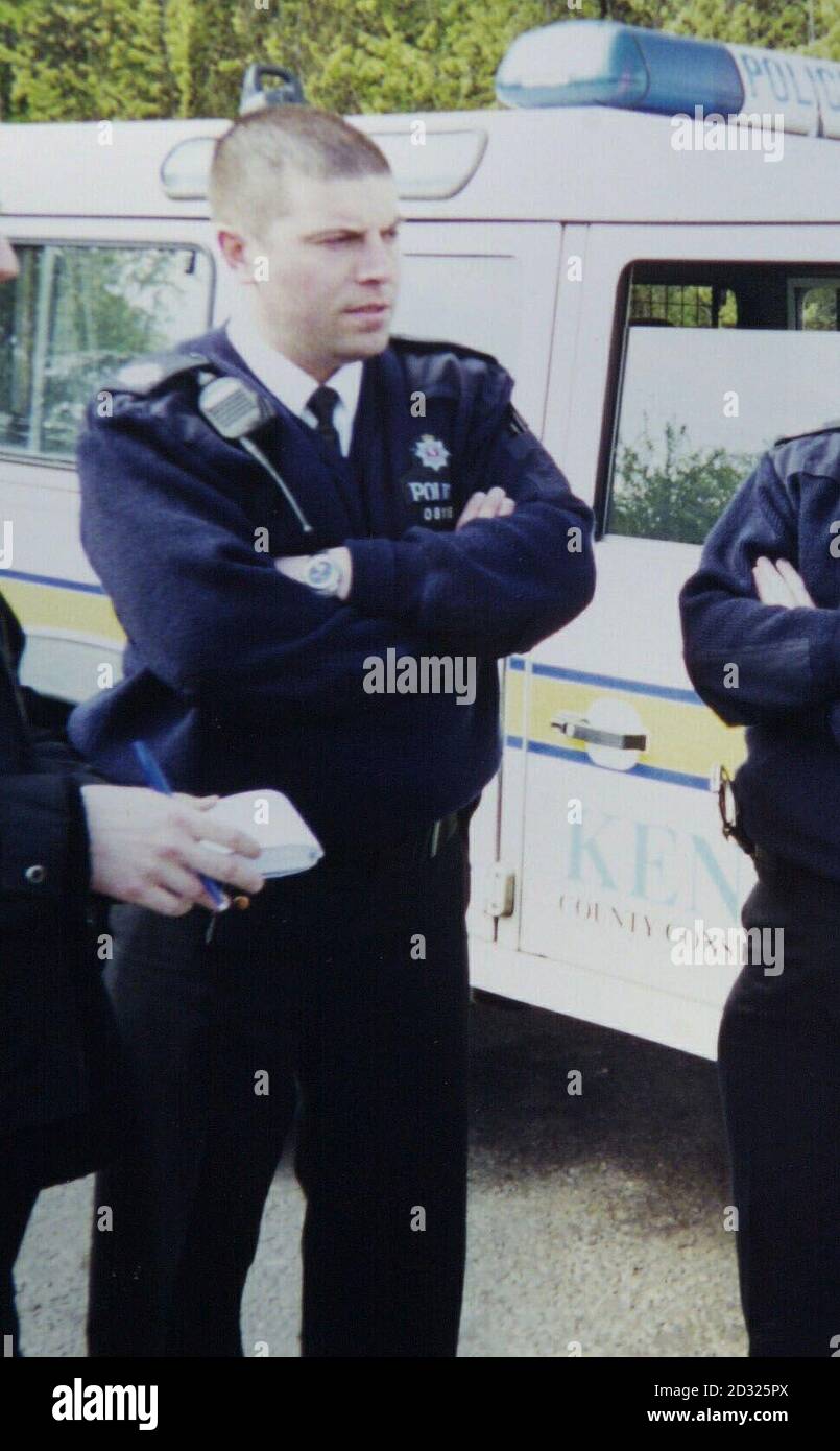 Undated collect photograph of Kent police officer, PC Karl Bluestone ...