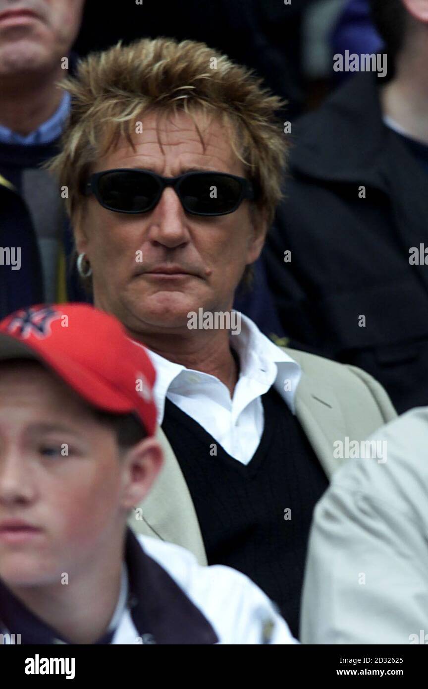 Singer Rod Stewart watches Scotland play Croatia in the Fifa World Cup ...