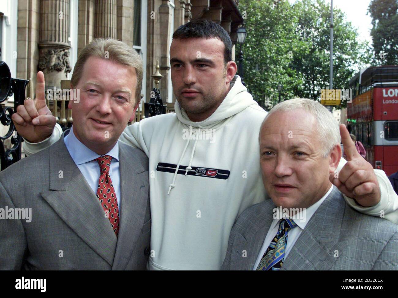 Boxing promoter Frank Warren (left) with boxer Matthew "the Rock" Ellis ...