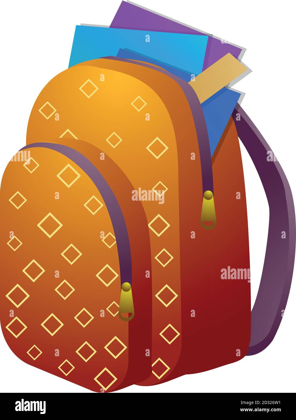 Girl backpack icon. Cartoon of girl backpack vector icon for web design ...