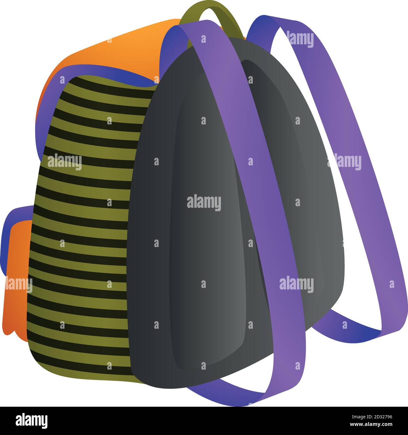 School backpack icon. Cartoon of school backpack vector icon for web ...