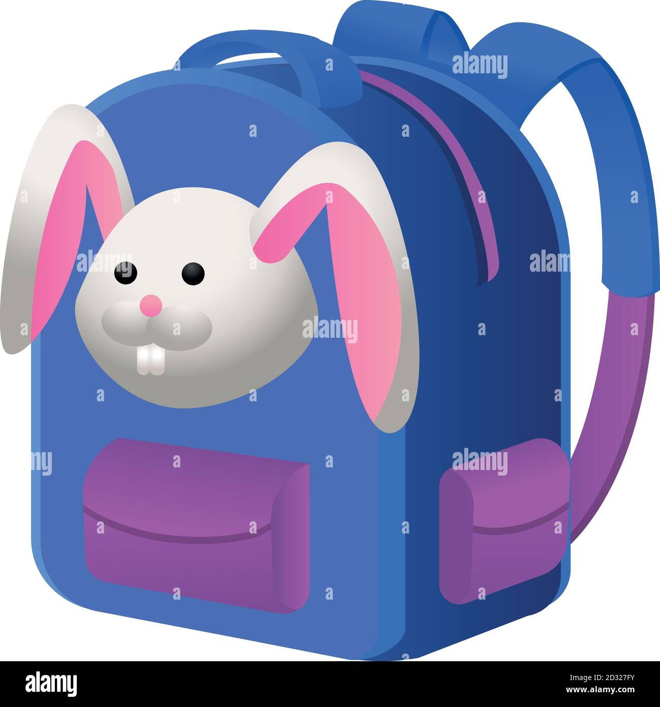Rabbit backpack Stock Vector Images - Alamy