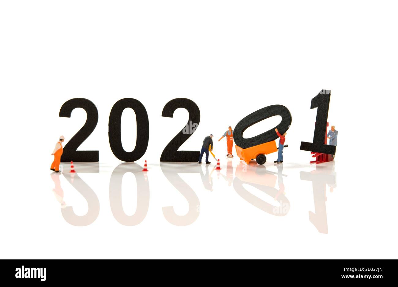 little people working at the new 2020 and remove the 2019 letters Stock ...