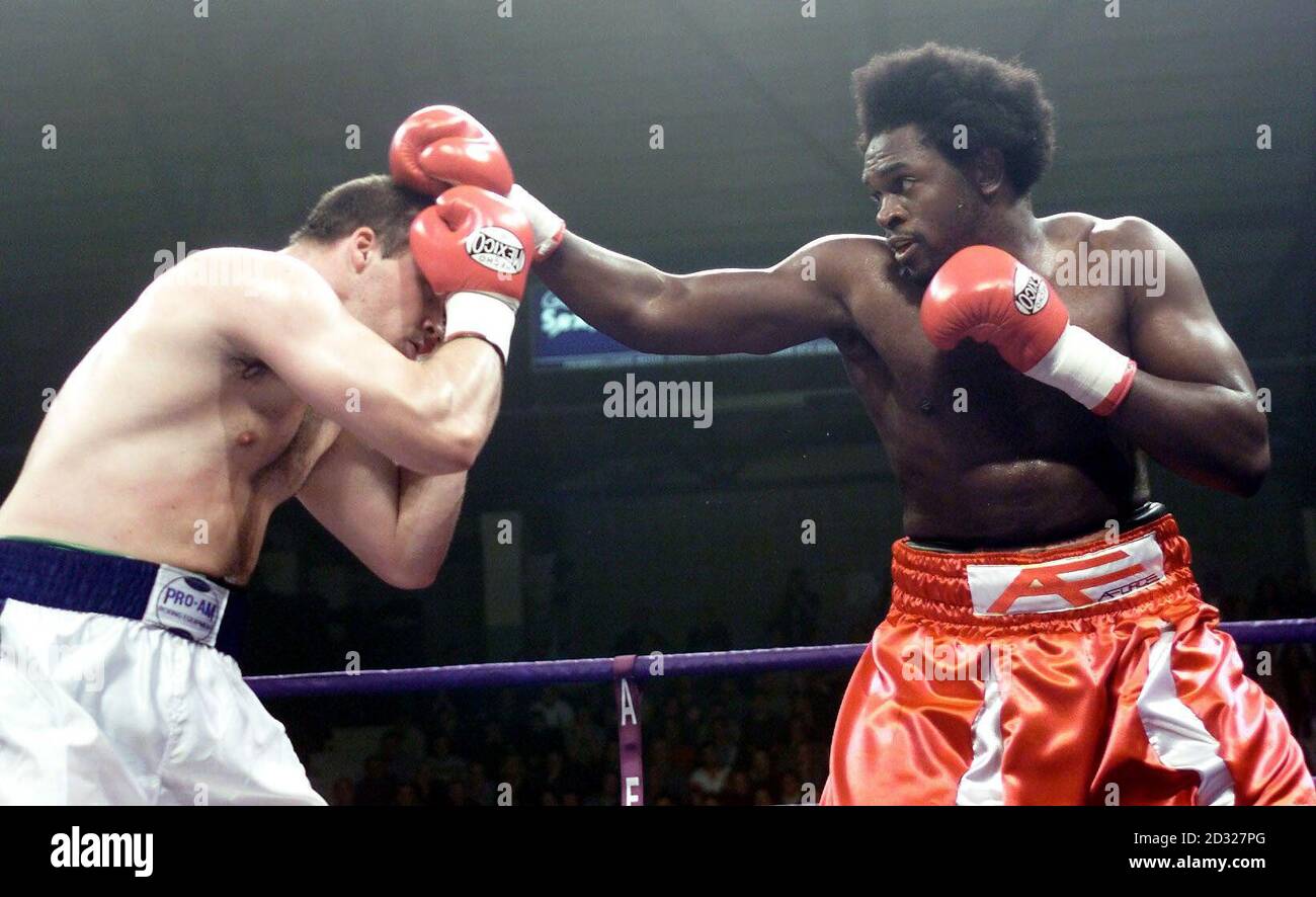 Olympic Super-Heavyweight Champion Audley Harrison (R) in action ...