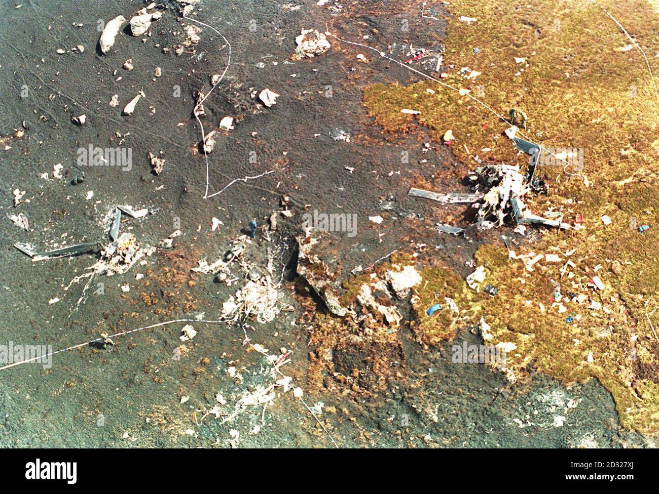 Library file dated 04/06/1994 of the wreckage of the Chinook Helicopter ...