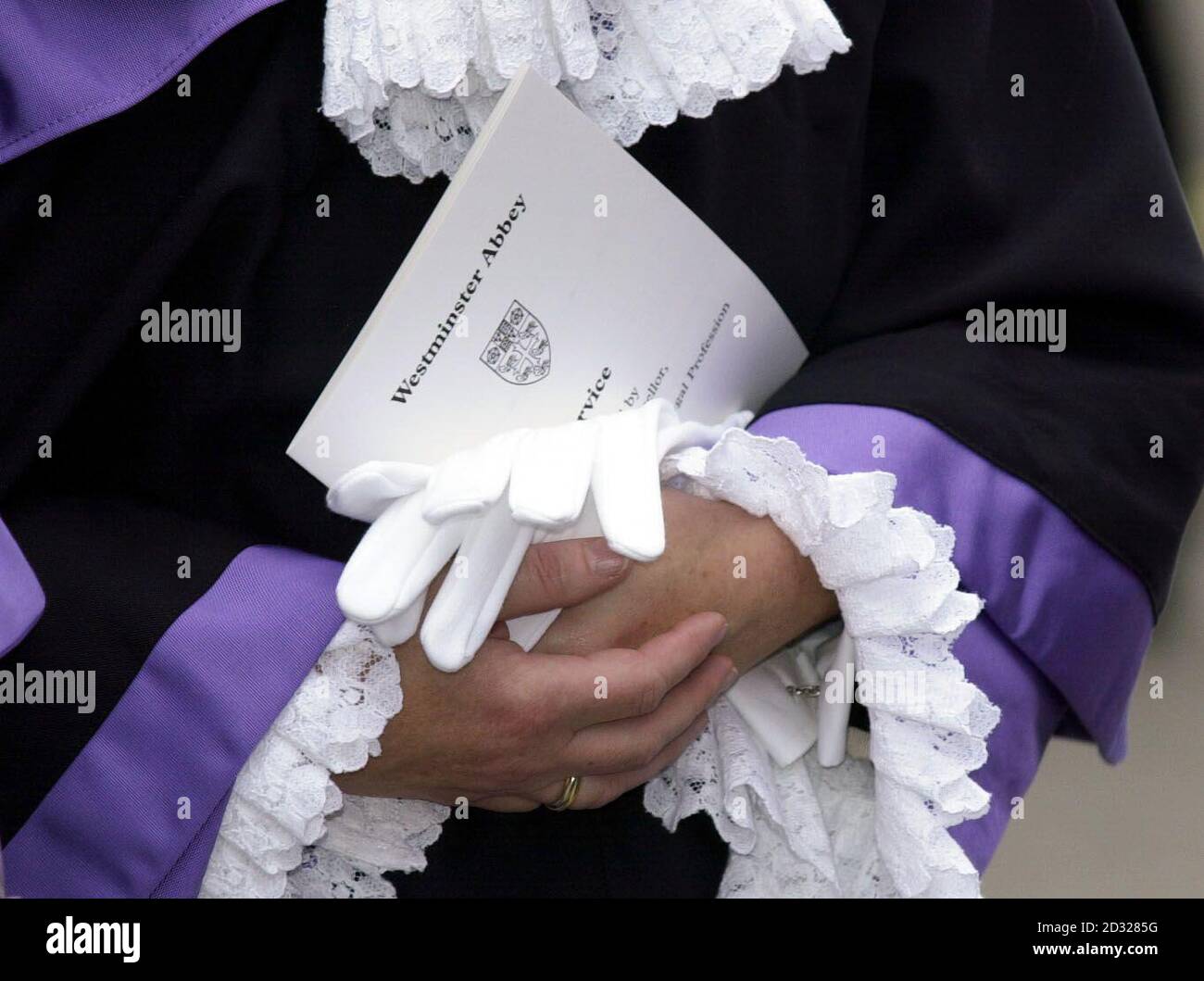 A circuit judge holds a copy of the order of service following the ...