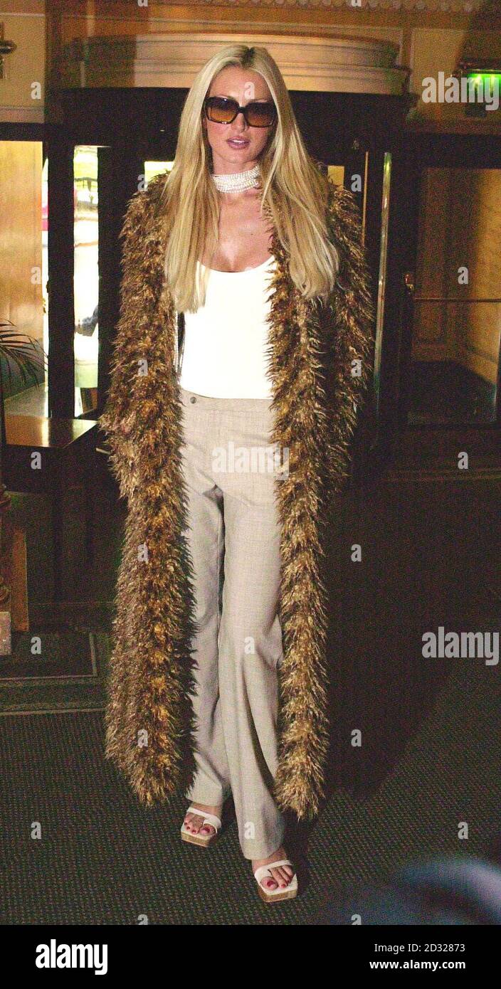 American model and singer Caprice arrives at The Dorchester Hotel in ...