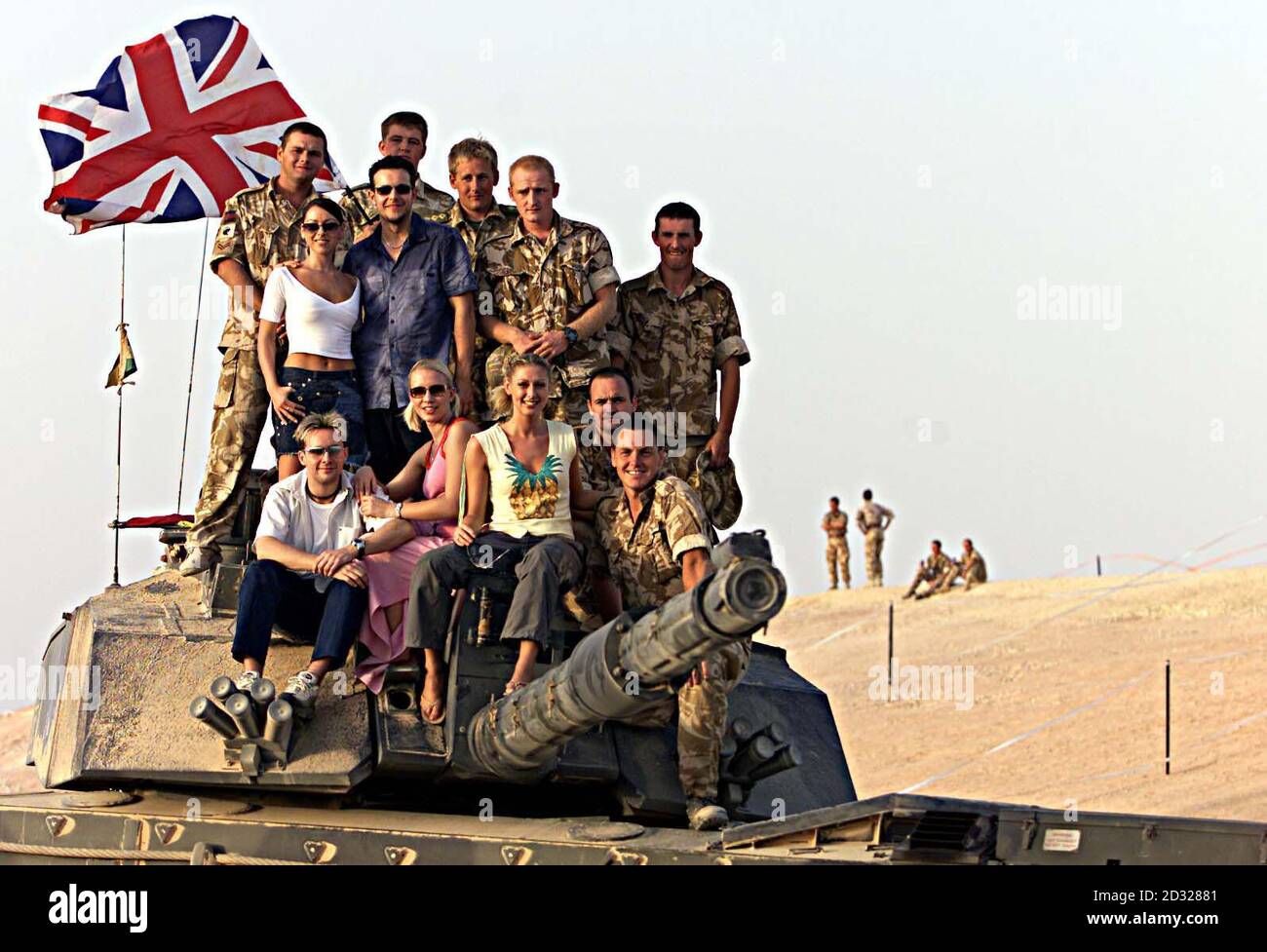 The pop group Steps in Oman during a photocall with D Squadron on a ...